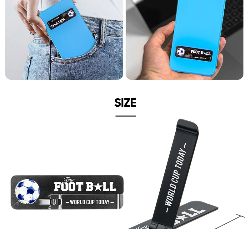 Custom Logo Ultra-thin Stainless Steel Glue Backing Folding Cell Phone ...