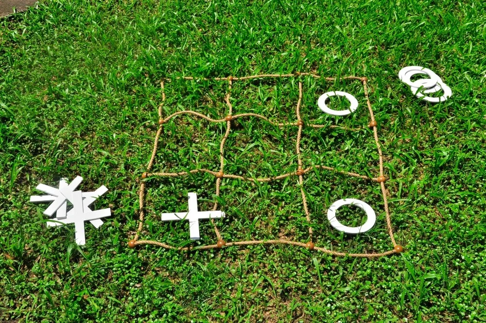 Outdoor Tic Tac Toe Wooden Giant Board Game Tic Tac Toe Game Pieces For ...