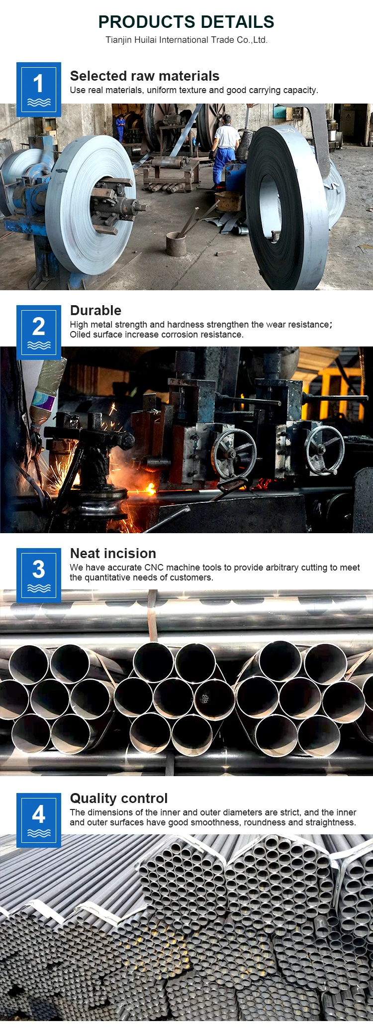 Astm A106 A36 A53 1.0033 Bs 1387 Ms Erw Hollow Steel Pipe Hot Rolled ...