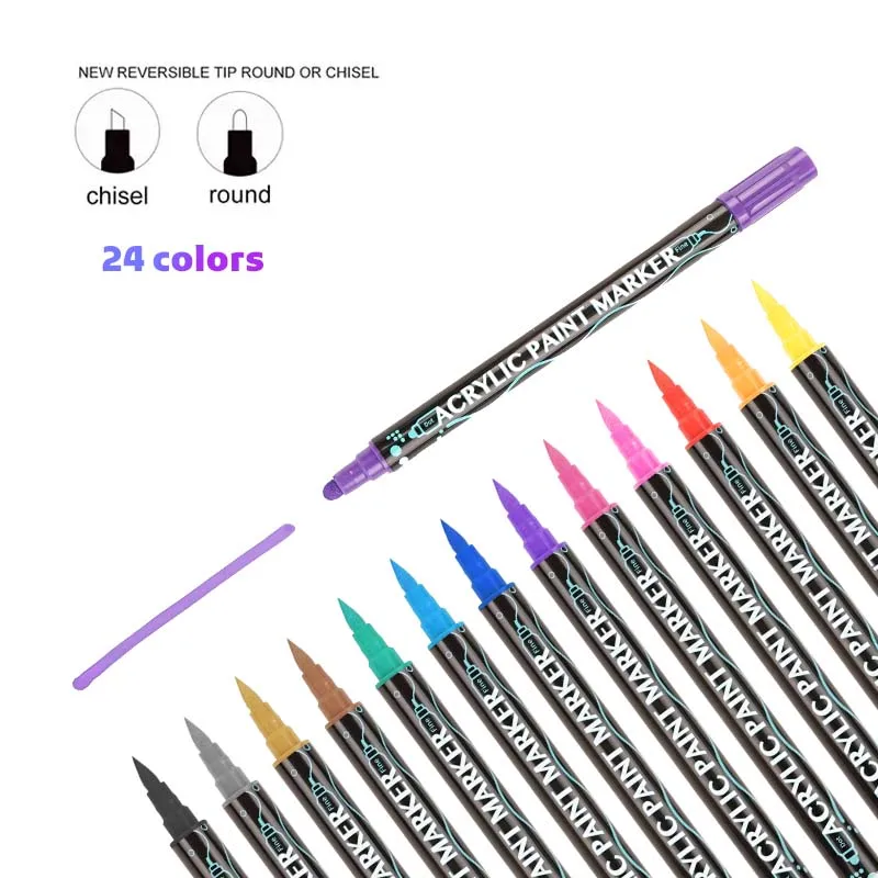 Office Drawing Art Coloring Acrylic Markers Different Pen Tip Acrylic ...