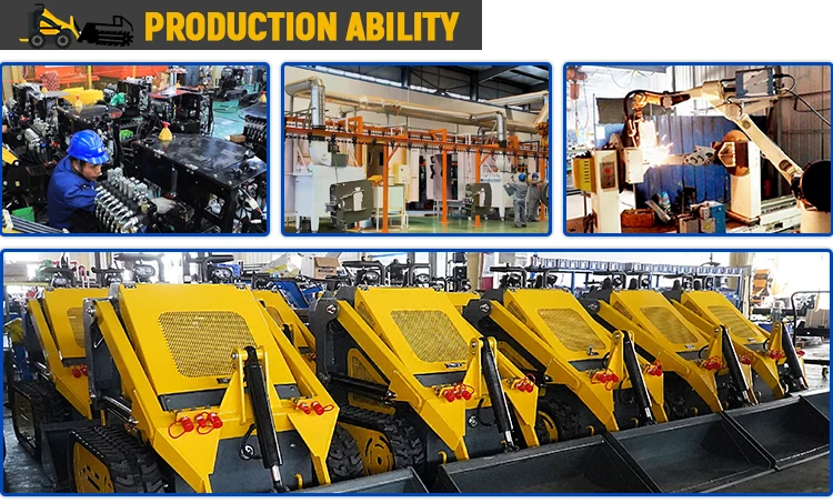 New Ce Epa Engine Diesel Wheel Crawler Minicargador Skidsteer Mini Skid Steer Loader Attachment ...