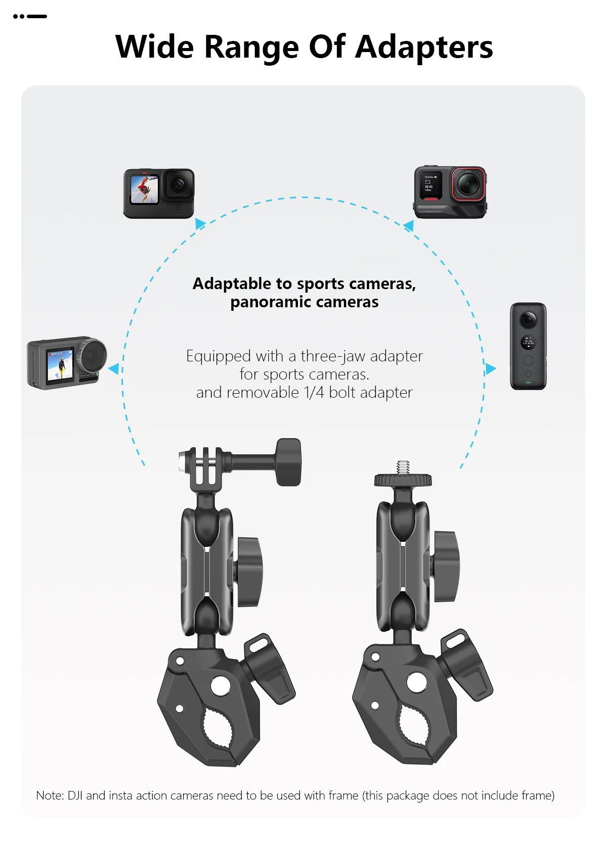 YLTECH Heavy Duty Clamp Mount Camera Holder Attachment Base Quick ...