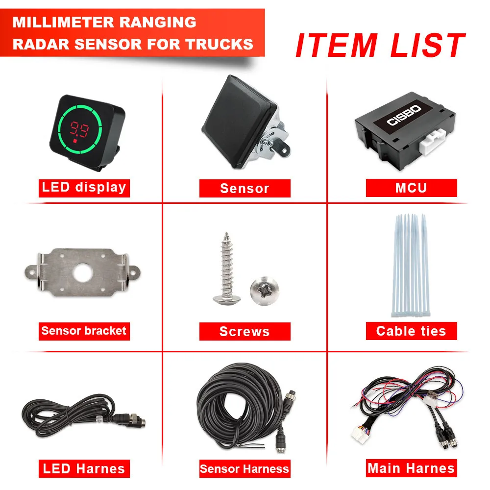Proximity Sensor for Excavator - 10m Radar Warning System