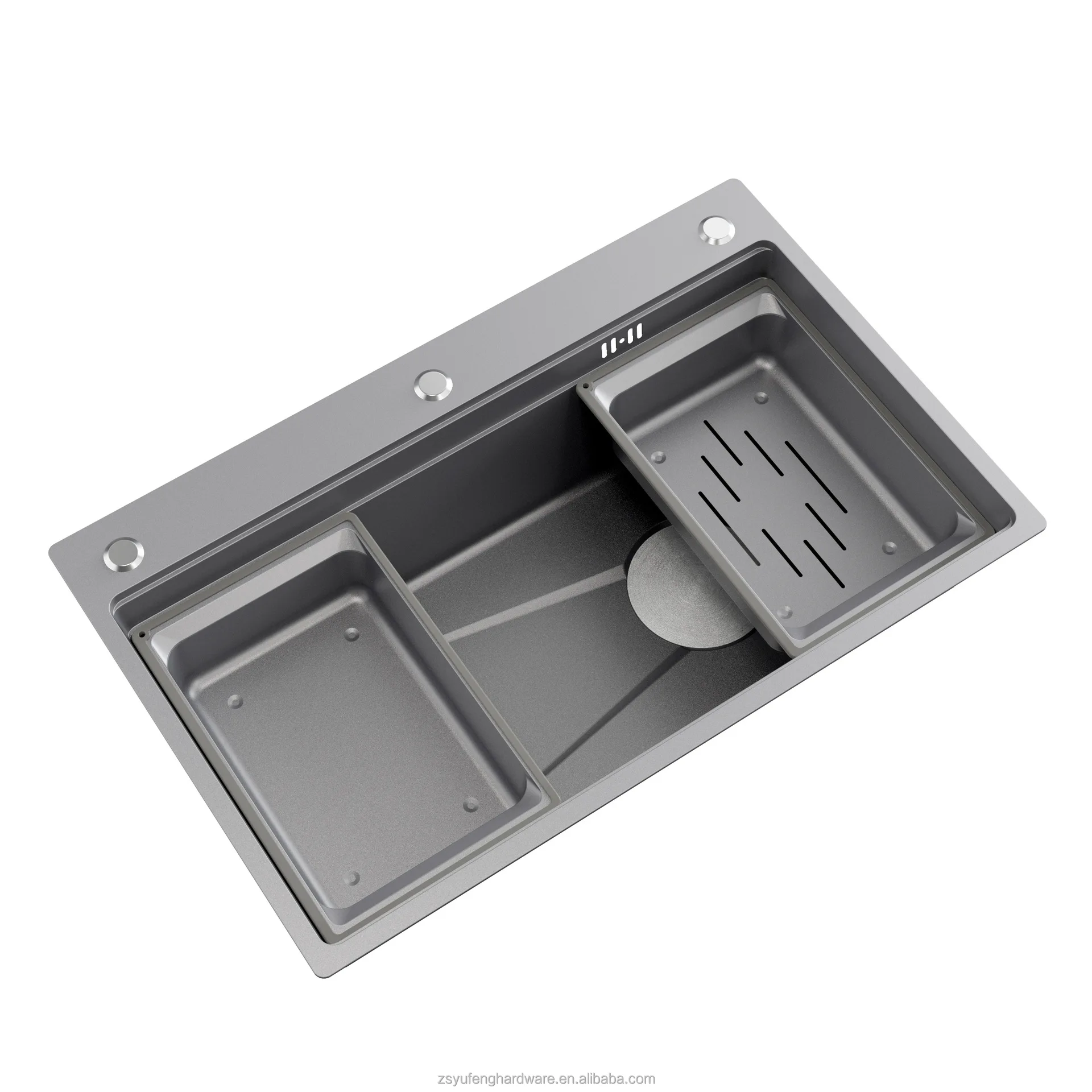 New Sus 304 Thickened Gun Gray Nano Stainless Steel Kitchen Sink,Large ...
