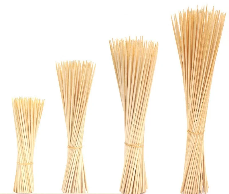 Barbecue Bamboo Stick Disposable Bamboo Skewer Long Hot Dog Bamboo ...