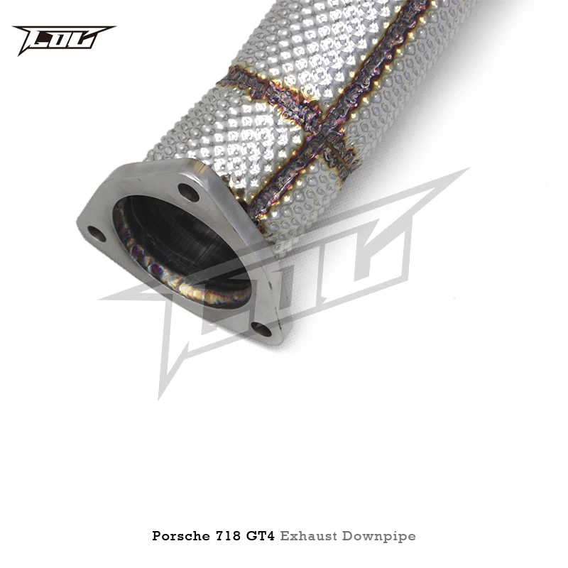 Downpipe For Porsche 718 Cayman Gt4 4.0l 2022-2023 Racing Exhaust Pipe Stainless Steel Car ...