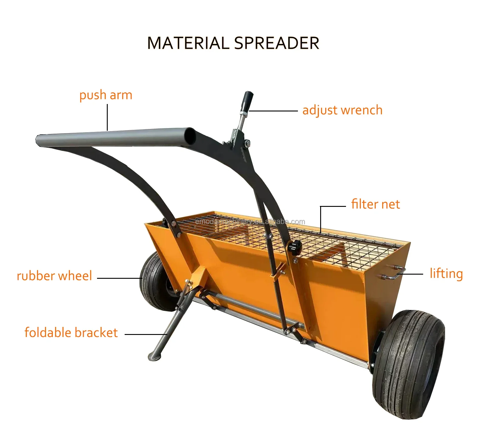 Hand Push Material Spreader Concrete Material Spreading For Sale - Buy ...