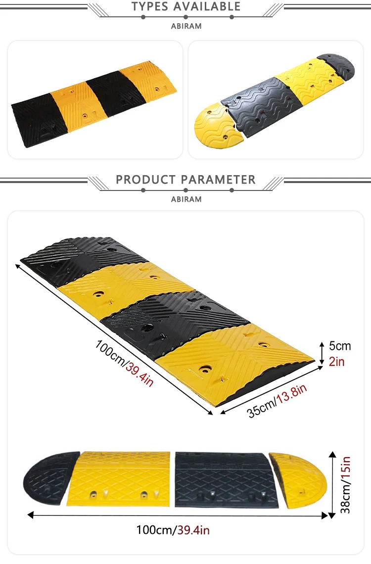 Yellow And Black Rubber Speed Bump /hump - Buy Speed Hump,Rubber ...