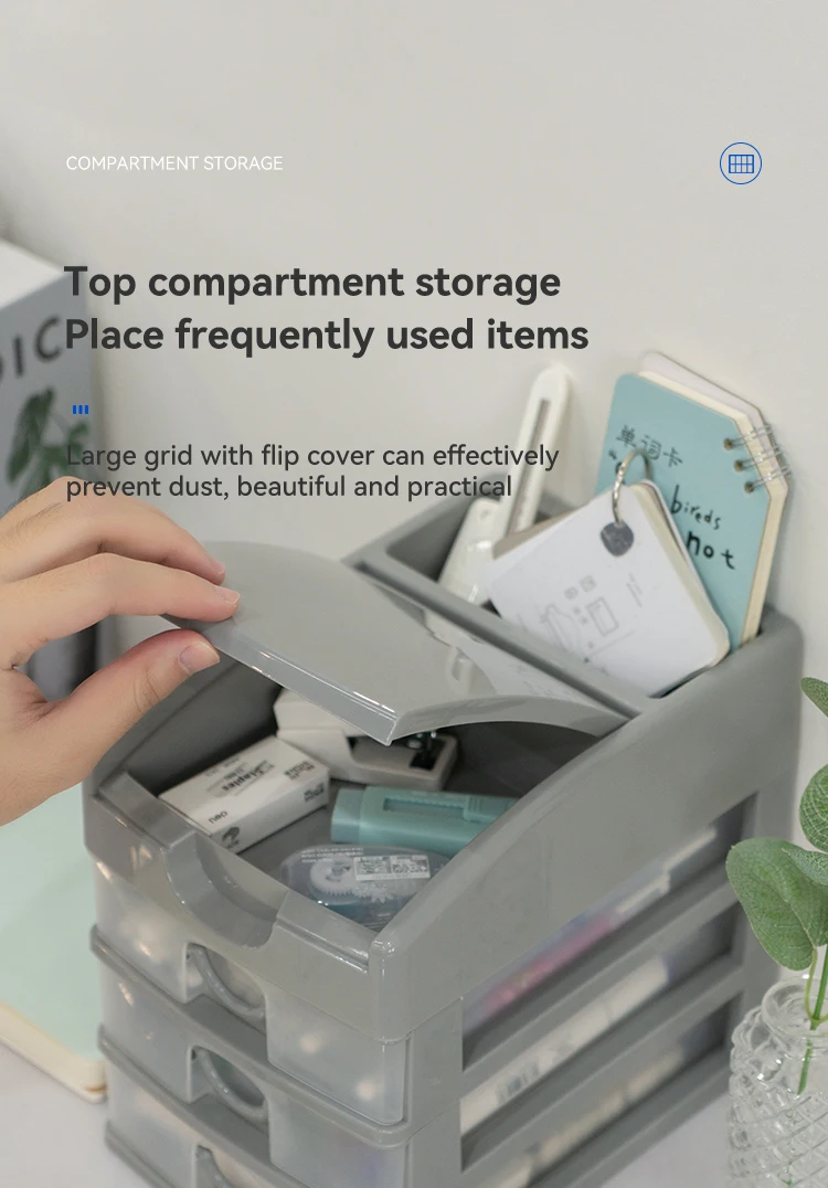 Multifunction Household Desktop Drawers Storage Organizer Colorful ...