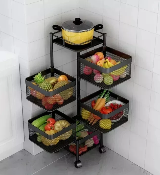 5-tier Kitchen Storage Rack - Efficient Space Utilization