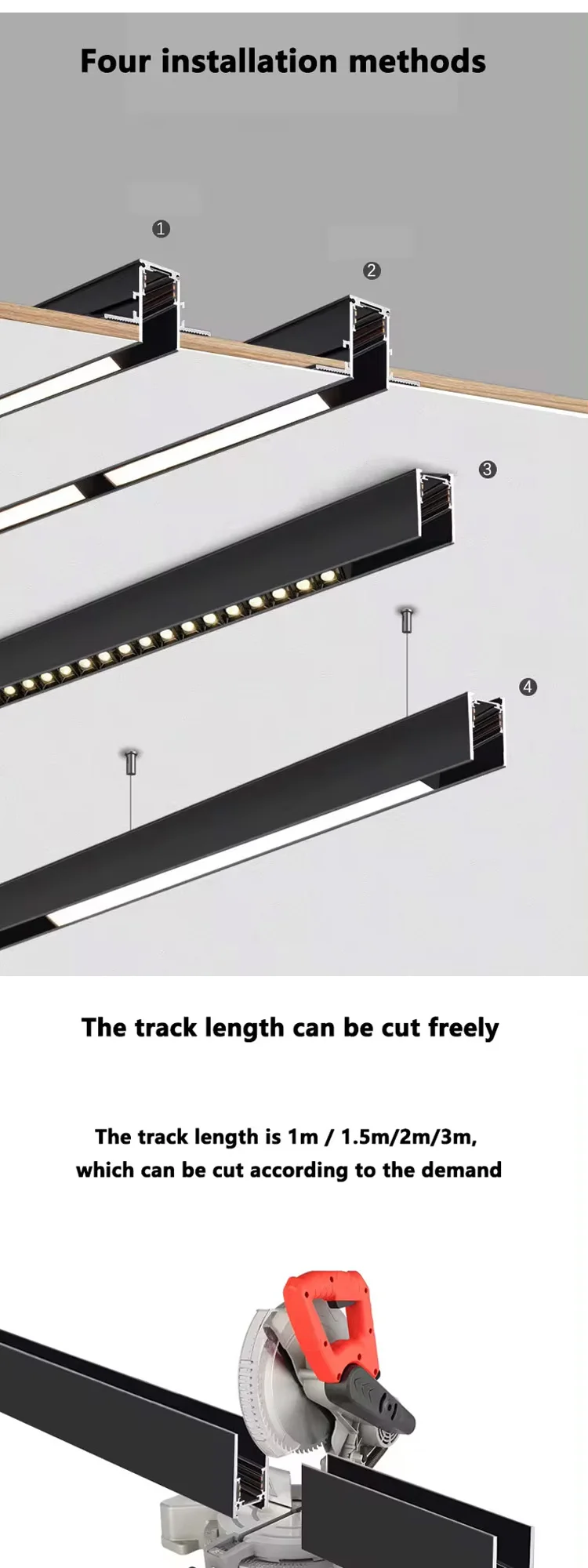 Intelligent Track Light System - Dimmable Indoor Lighting