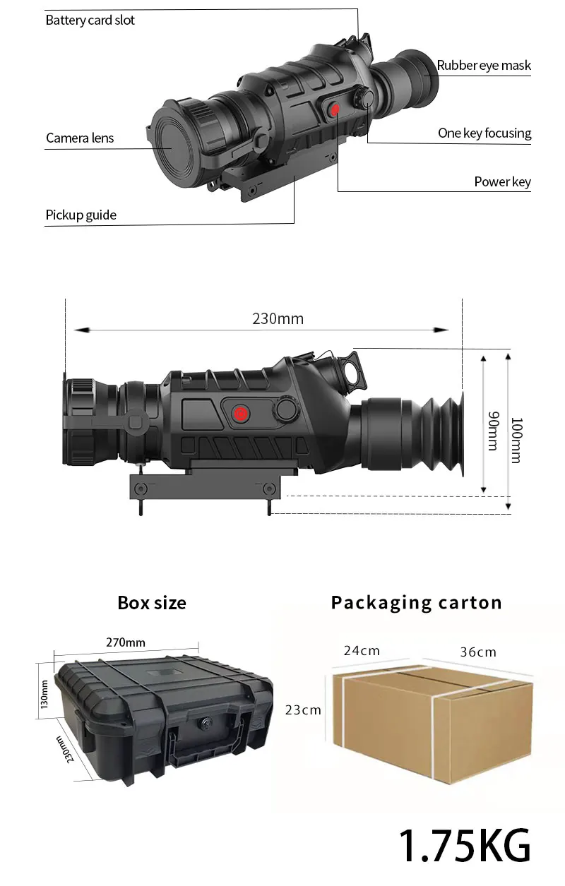 Guide Ts425 Ts435 Ts450 Thermal Imaging Monocular Scope Thermal Scope ...