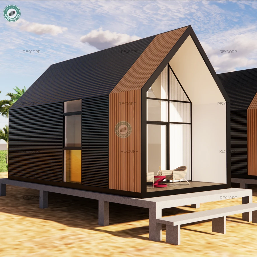 35sqm Modular A Frame House - Modern Prefab Villa Design