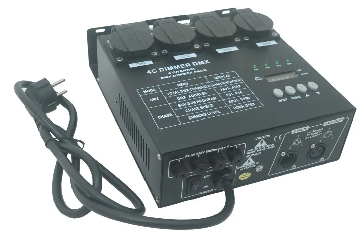 4 Channel DMX Controller - Dimmer Pack for Stage Lighting