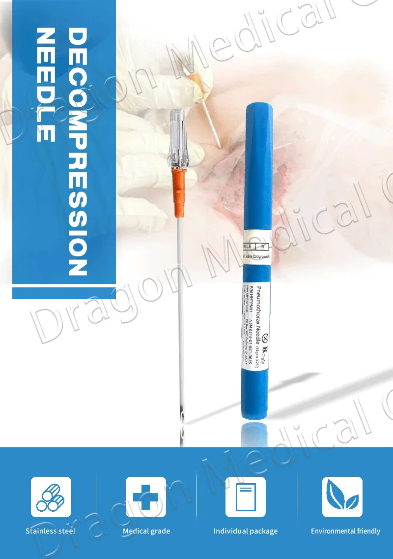 High Quality Disposable Chest Tension Pneumothorax Decompression Needle ...