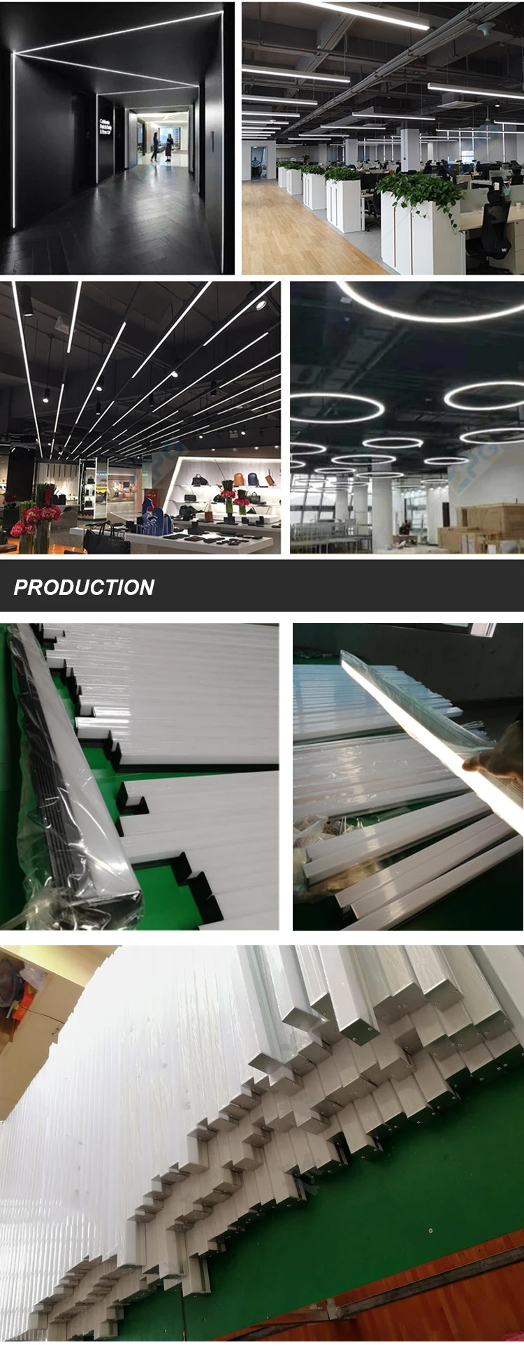 Modern Led Pendant Light Linear Hanging Lamp For Home Dining Room Decor ...