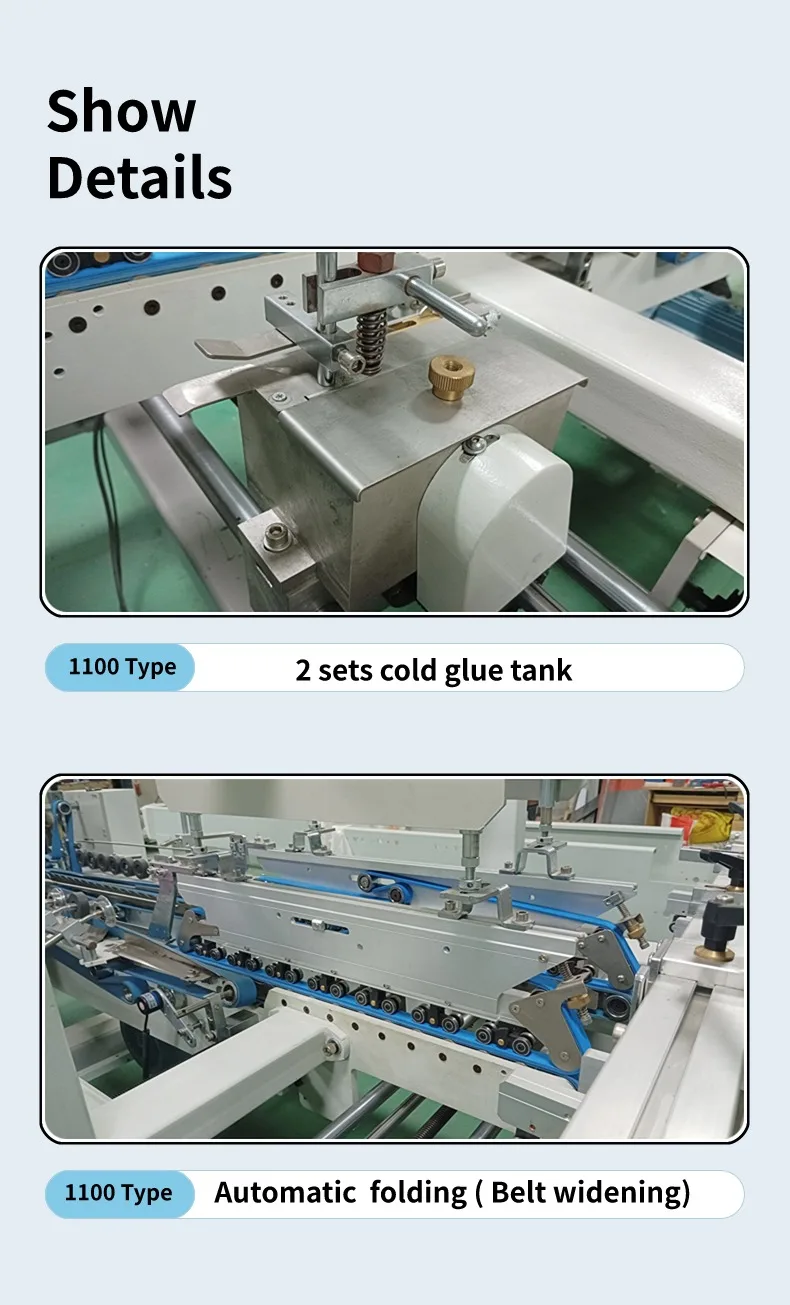 Cqt-1100kw-1 Folder Gluer Machinen Folder Gluer Machine Hard Cover Book ...