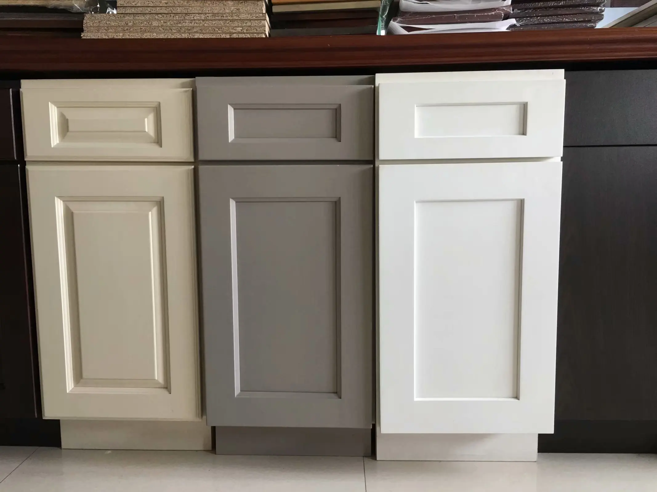 CBMmart Modern Kitchen Cabinets Water-Resistant Solid Wood with MDF ...