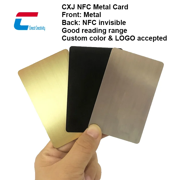 Custom NFC Metal Business Cards with QR Code Printing