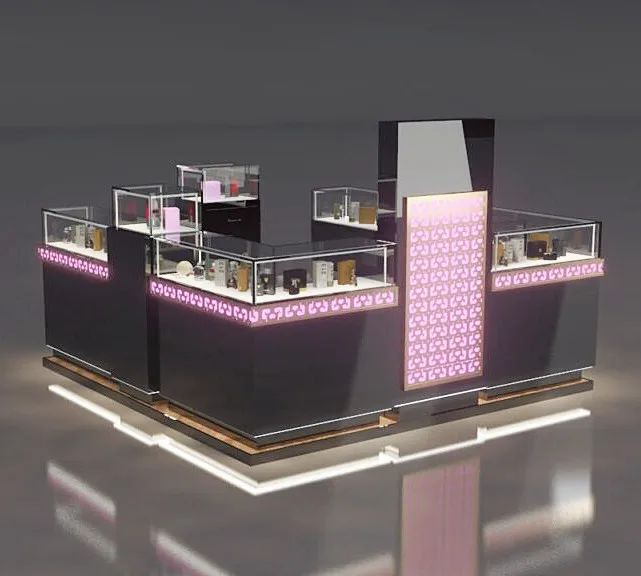 Luxury Arabic Perfume Kiosk - Customizable Display Counter