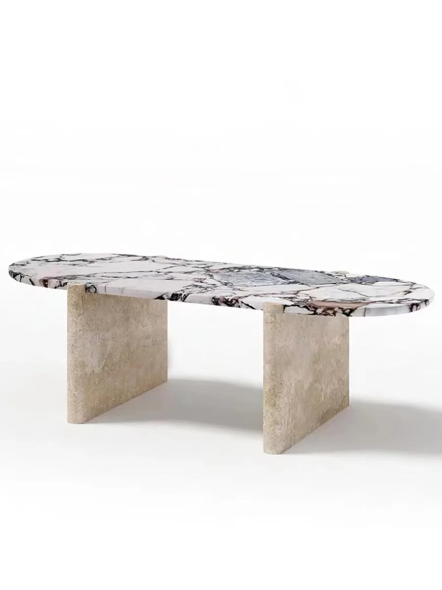 Italian Natural Cave Stone Dining Table - High-End Designer