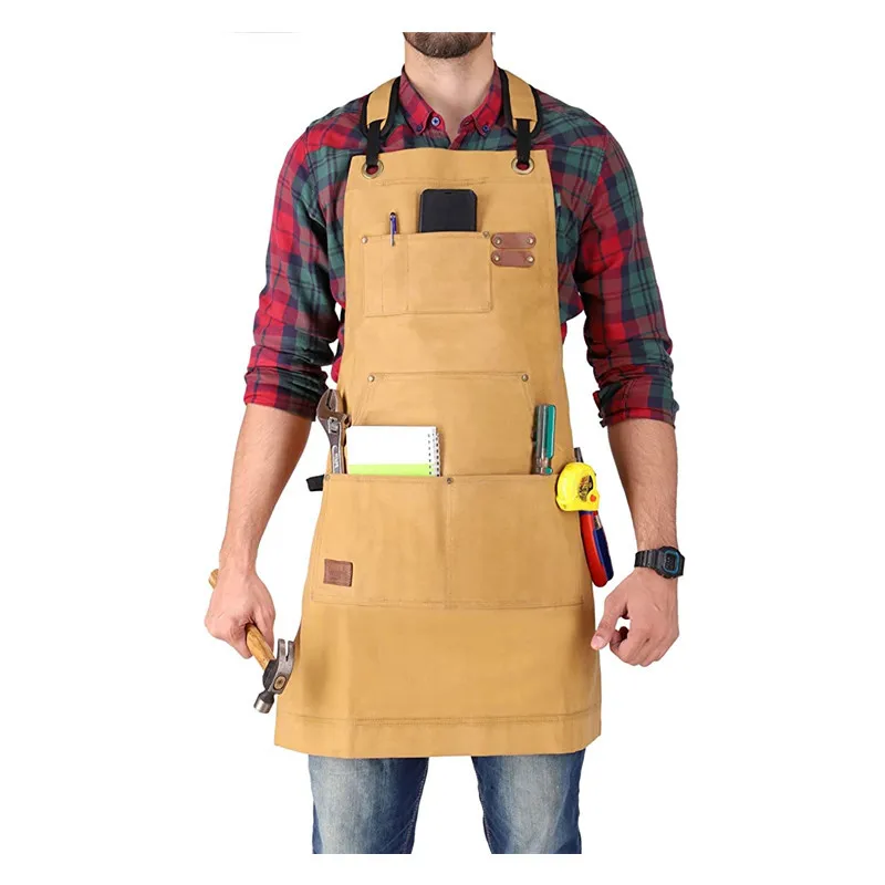 Custom Waxed Canvas Heavy Duty Work Apron With Pockets-deluxe Edition ...