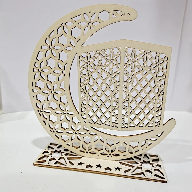 Islam Eid Al-fitr Ramadan Wood Decorations For Home Moon Wood Crafts ...