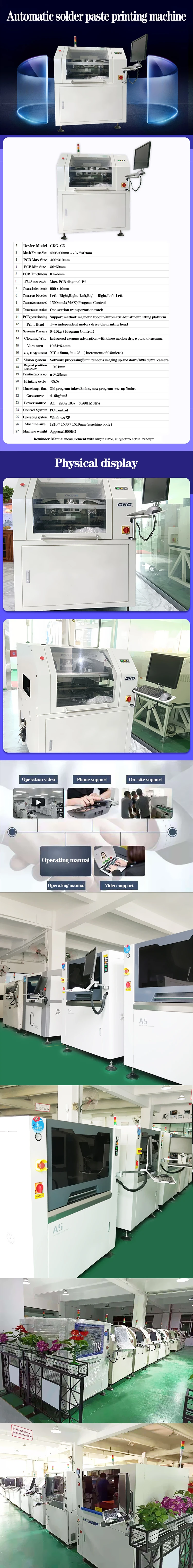 Fully Automatic Solder Paste Printer SMT Vision Printer Machine LED ...