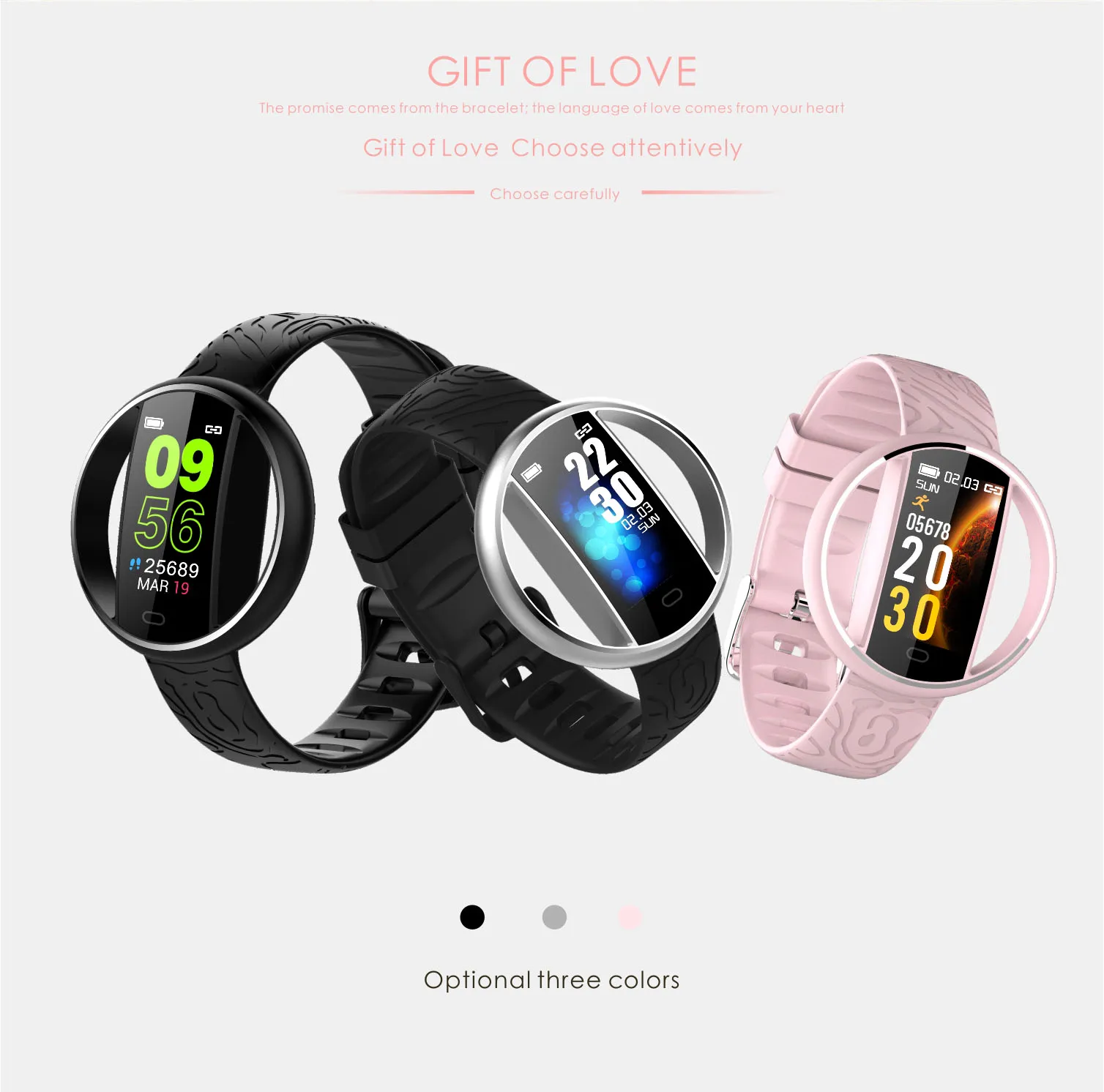Android Smartwatch Ve99 Hand Watch 0.96 Inch Color Screen 100 Mah Ip67 ...