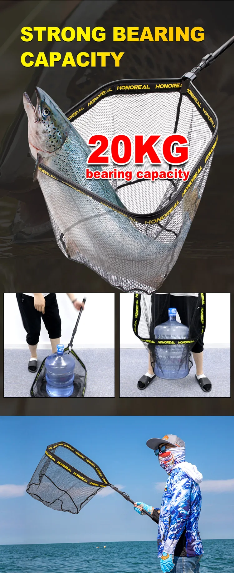 Rubberized Trout Landing Net Compact Folding Fishing Net For Convenient ...