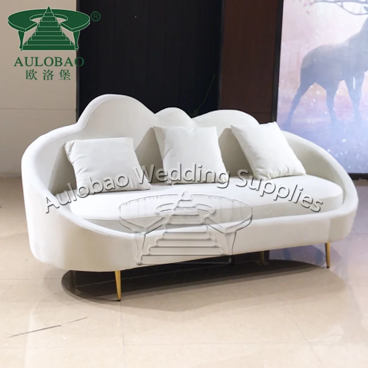 Lounge Reception White Velvet Loveseat Dubai Wedding Sofa Furniture ...