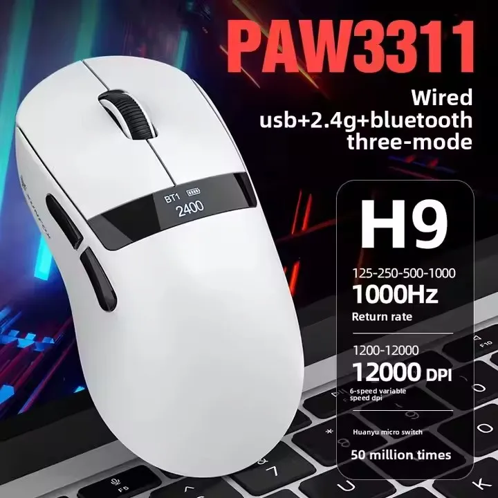 H9 Lightweight Mouse - Ultimate Wireless Gaming Experience