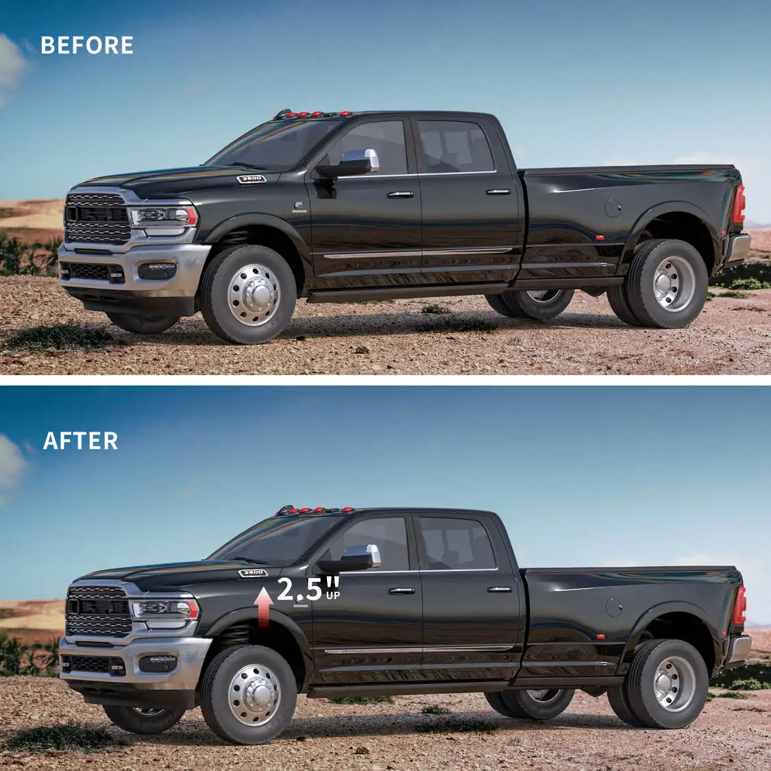 Richeer 2.5" Front Leveling Lift Kit for Heavy Duty Spring Strut ...
