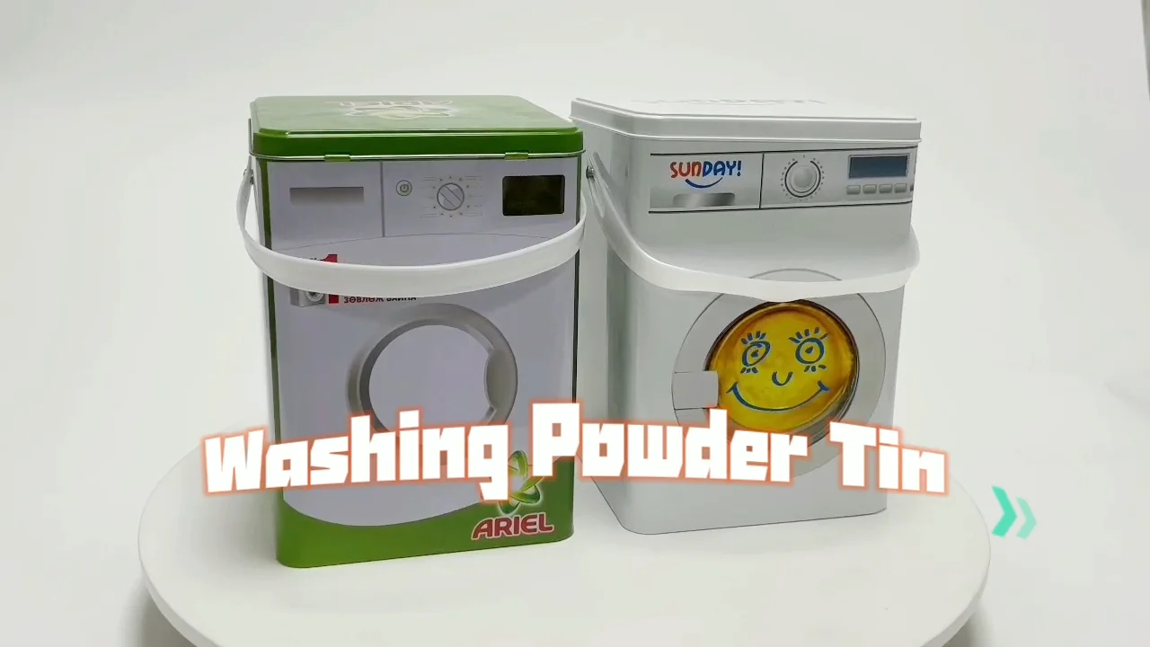 Laundry Washing Powder Metal Tin Box Packaging Detergent Tin Container ...