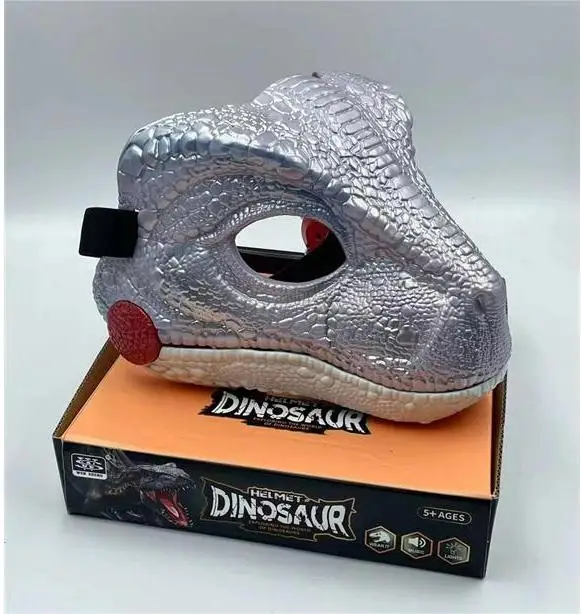 Hardplastic Toy Cosplay Led Light Dinosaur Masks Scary Dinosaur Movable ...