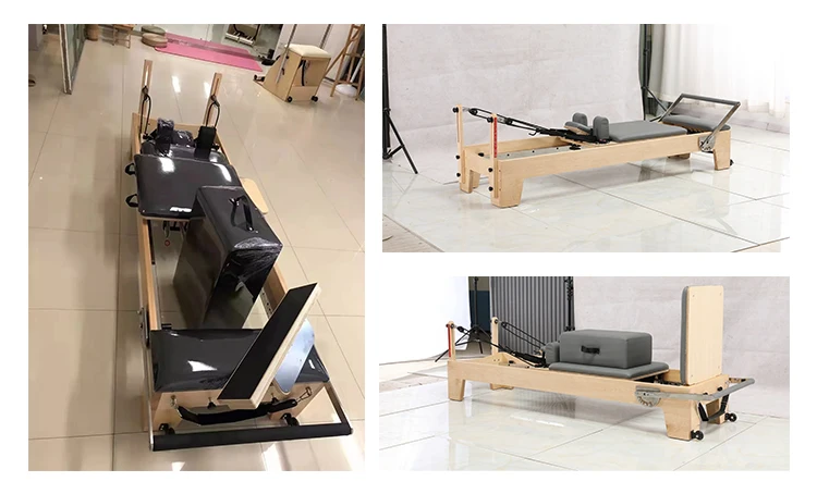 Balanced Body Pilates Reformer Set - Professional Wood Machine for Home ...