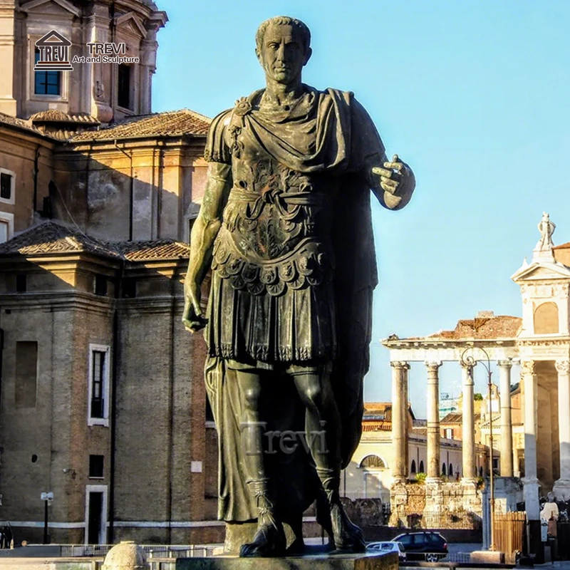 Life-Size Famous Roman Emperor Statue Julius Caesar Augustus Sculpture ...