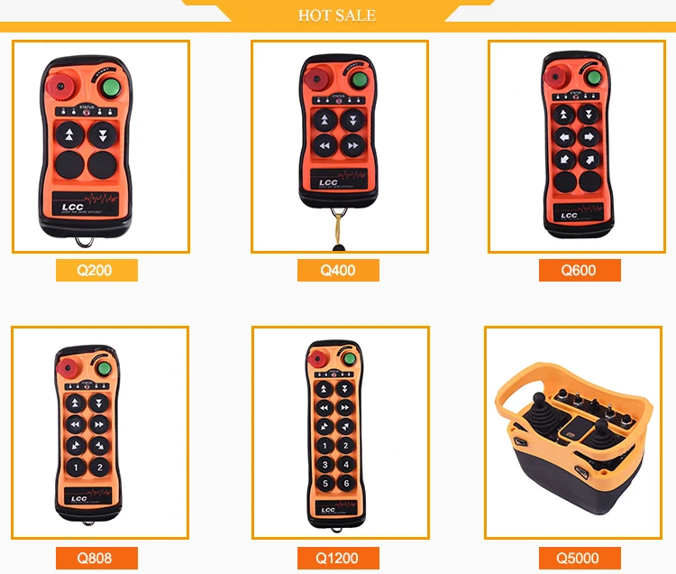 Q5000 315mhz Industrial Joystick Wireless Radio Overhead Crane Remote ...