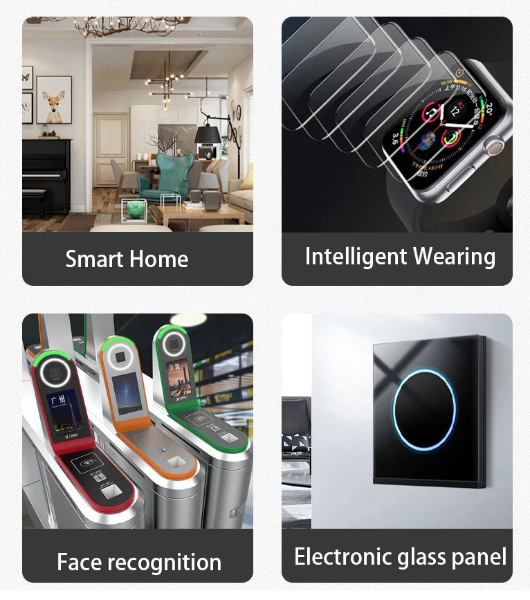 Custom Touch Wall Switch LED Light - Tempered Glass Panel