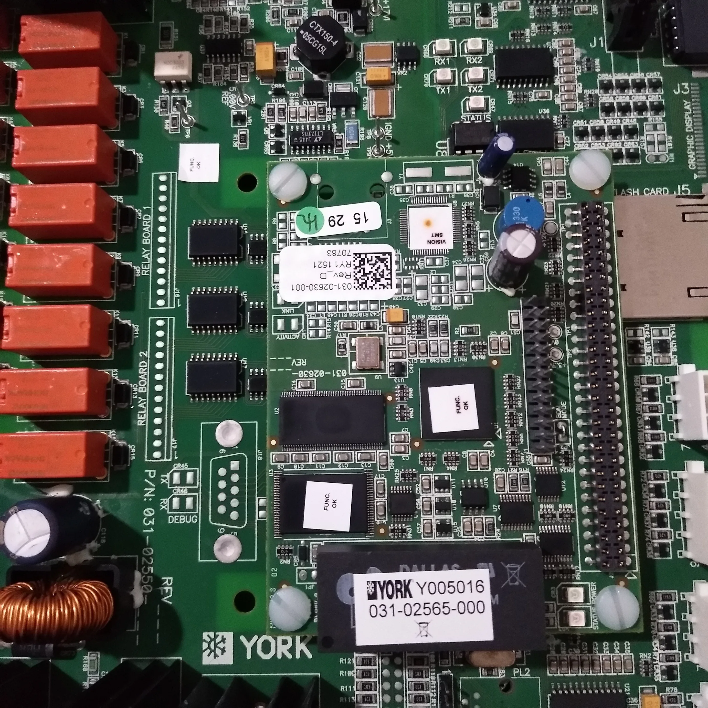 For York Air Conditioning Main Board 031-02550-000 Circuit Board 331 ...