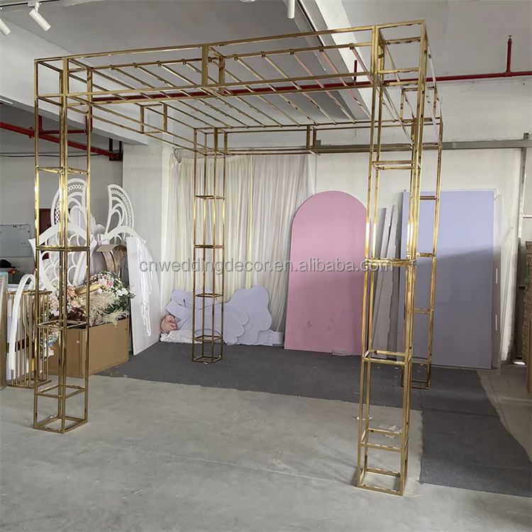 Luxury Gold Stainless Chuppah - Perfect for Wedding Decor