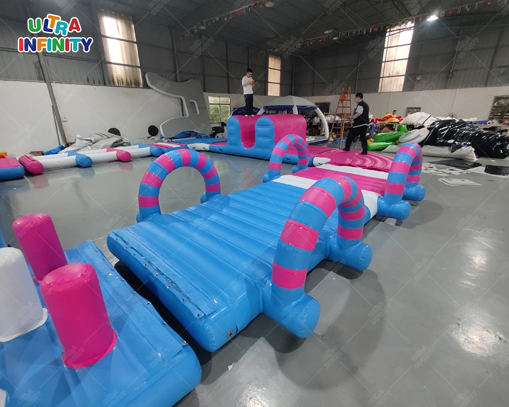 Inflatable Floating Obstacle Course Outdoor Water Park Giant Commercial ...