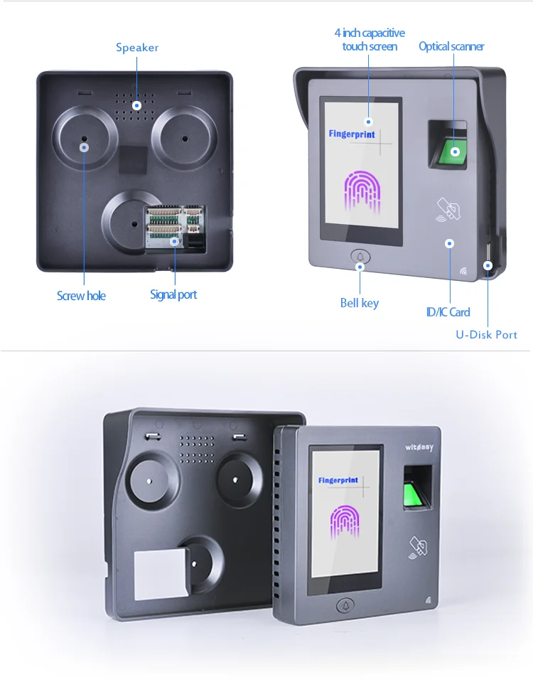 Fingerprint Recognition Touch Keypad Check In And Check Out Biometric ...