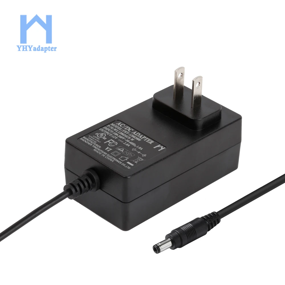 Yhyadapter 24w 12v2a Ac Adaptor 12v 2a Wall Interchangeable Plug Charger Ac Dc Power Supply ...