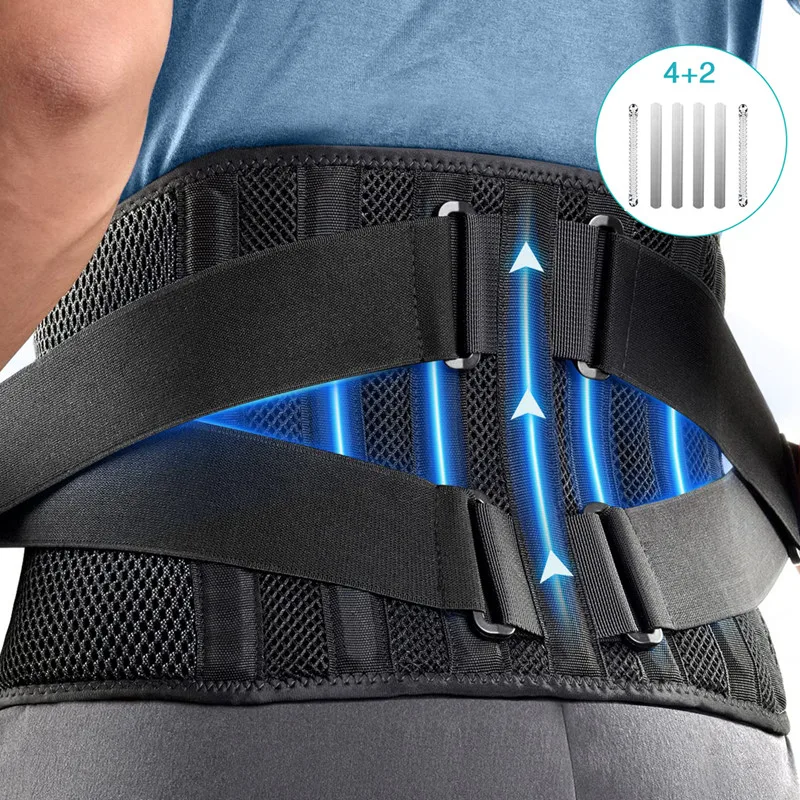Adjustable Fully Elastic Nylon Back Pain Relief Tightening Brace ...