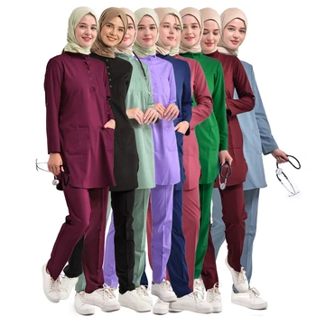 Yuhong Plain Polyester Long Sleeve Kimono Cardigan Islamic Dubai ...
