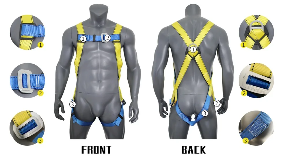 Full Body Safety Harness Fall Protection Safety Belt - Buy Full Body ...