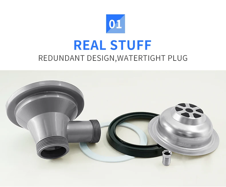 Usa 114 Sink Drainer With Pe Overflow Nozzle - Ss304 & Ss201, Oem