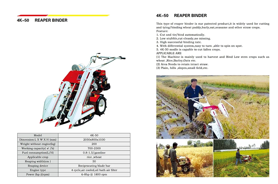 Mini Rice Harvester Reaper Rice Paddy Grass Cutter Reaper - Buy High ...