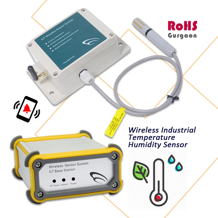 Temperature Humidity Sensor with Display Smart Digital Wireless Data ...